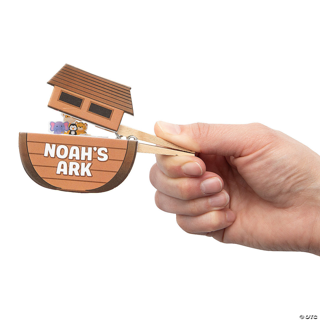 Noah’s Ark Clothespin Craft 12 pack – Guildcraft Inc